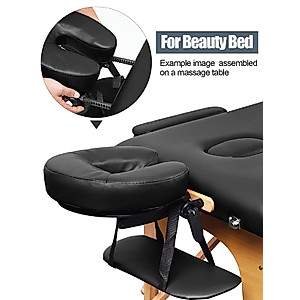 EBANKU Massage Table Face Cradle Cushion, Face Cradle Down Tabletop Massage Kit Adjustable Massage Table Headrest Face Pillow with Platform for Massage Chair SPA Bed (Black)