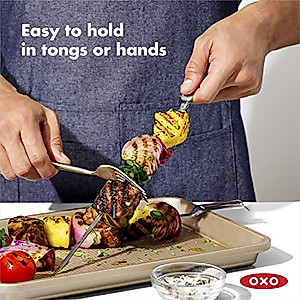 OXO Good Grips Grilling Tools, Stainless Steel Grilling Skewers - Set of 6