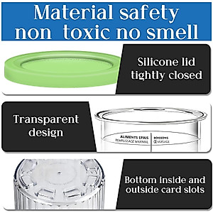 24oz Replacement for Ninja Creami Deluxe Pints and Lids for Ninja NC501 NC500 Creami Deluxe Ice Cream Makers, Ice Cream Container with Lid, Dishwasher Safe, Reusable (4 Pack)