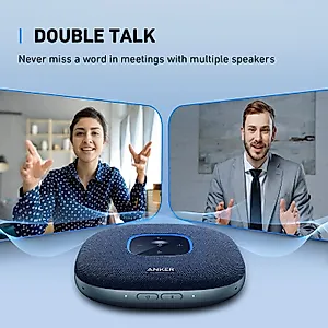 Anker PowerConf S3 Speakerphone with 6 Mics, Enhanced Voice Pickup, 24H Call Time, App Control, Bluetooth 5, USB C, Conference Speaker Compatible with Leading Platforms, Home Office