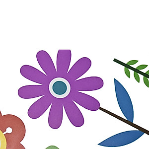 Maydahui 56PCS Garden Flower Wall Corner Decal Snail Butterfly Caterpillar Bird Snake Sunflower Grass Floral Baseboard Wall Sticker for Kids Girls Room Bedroom Nursery Classroom Home Decoration