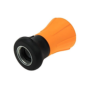 Sydien 3/4" Fire Hose Nozzle, Heavy Duty Fireman Hose Nozzle, Adjustable High Pressure Sprayer Nozzle for Car Washing Patio Cleaning Watering Lawn and Garden, Universal Fit Garden Hose Nozzle Orange