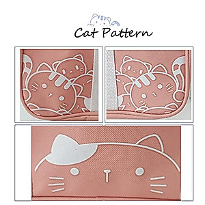 Tipiho Ita 15.6" Laptop Bag Cat Print School JK Handbag-Lolita Anime School Bag (black)