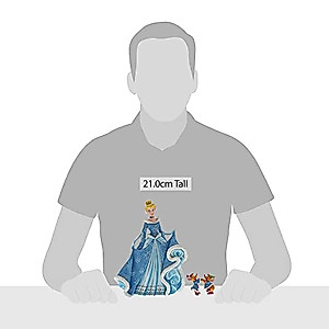 Enesco Disney Showcase Couture de Force Holiday Cinderella with Jaq and Gus Figurine Set, 8.46 Inch, Multicolor
