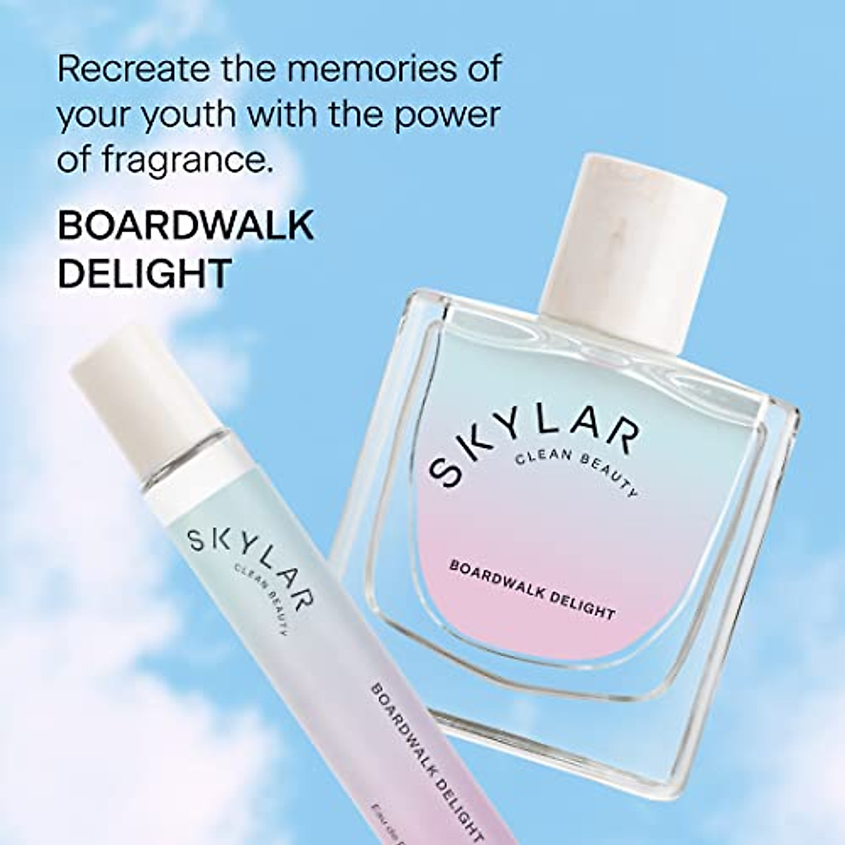 Skylar Boardwalk Delight Eau de Perfume - Hypoallergenic & Clean Perfume for Women & Men, Vegan & Safe for Sensitive Skin - Sweet Perfume with Notes of Cotton Candy, Pure Vanilla & Coconut Milk - (50mL /1.7 Fl oz)
