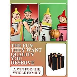 Xtinmee 4 Set Crayon Costume for Adults, Halloween Crayon Fancy Dress Funny Outfit for Halloween Cosplay Dress up, One Size (Yellow, Red, Green, Blue)