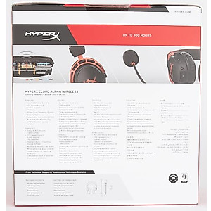 HyperX Cloud Alpha Wireless - Gaming Headset for PC, 300-hour battery life, DTS Headphone:X Spatial Audio, Memory foam, Dual Chamber Drivers, Noise-canceling mic, Durable aluminum frame,Red