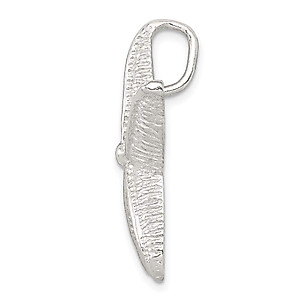 Sterling Silver Polished & Textured Starfish Chain Slide Pendant QQC8695