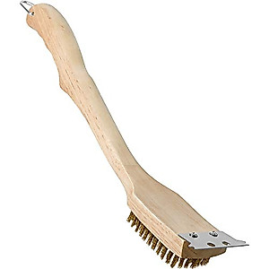Napoleon BBQ Grill Accessory - Grill Brush with Brass Bristles - 62028 - Brass Bristle BBQ Brush, 18-inches (45.72 cm), Clean Cast Iron or Stainless Steel Barbecue Grill Grates