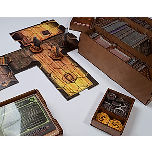 SMONEX Wooden Organizer and Four Player Boards Compatible with Gloomhaven Board Game - Box Suitable for Storage All Gloomhaven Expansions - Insert and Storage