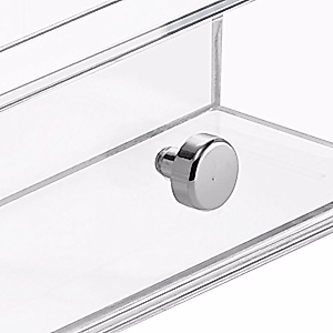 InterDesign Clarity Cosmetic Organizer for Vanity Cabinet to Hold Makeup, Beauty Products - 3 Drawer, Clear