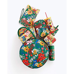 ban.do Yellow Floral Get It Together Leatherette Wristlet Pouch, 10" x 7", Superbloom