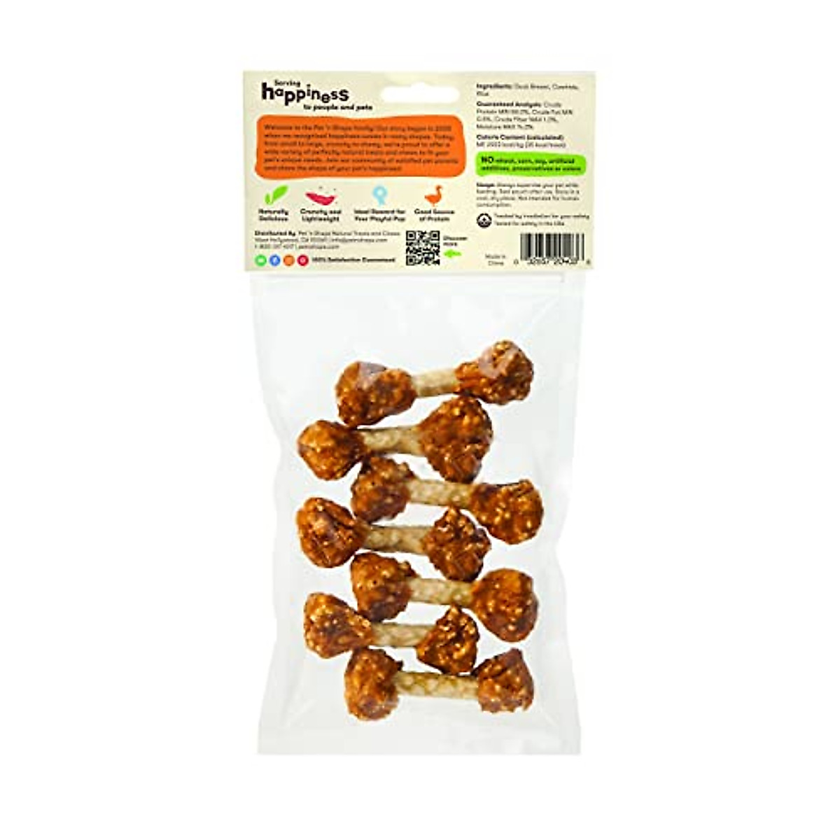 Pet 'n Shape Duck 'n Rice Dumbbells Dog Treats - 3 Ounce