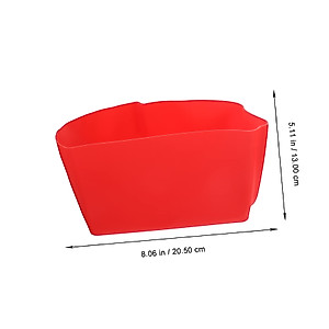 HOMSFOU 4 Sets Saucepan Silicone Lining Silicone Cookware Silicone Cooking Utensils Red Rice Cooker Multi-use Cooker Divider Slow Cooker Insert Kitchen Supplies Non-slip