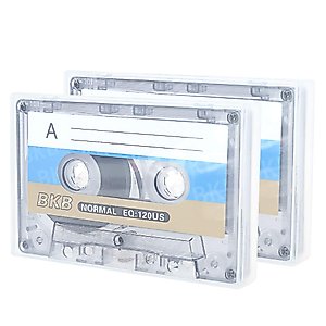 Sara-u 2Pcs Empty Cassette Tape 60 Minutes Standard Cassette Blank Tape Player Empty Magnetic Audio Tape Recording for Speech Music Recording MP3 /DVD