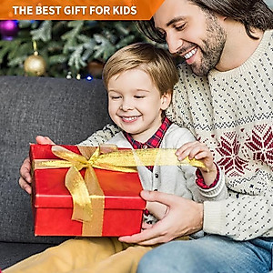 Banvih Toys Rocket Launcher for Kids, for Ages 3 4 5 6 7 8+ Years Old, Stomp Outdoor Toys Games, Toddler Boys Birthday Gifts, 6 Foam Air Rockets, Launch up to 120+ft