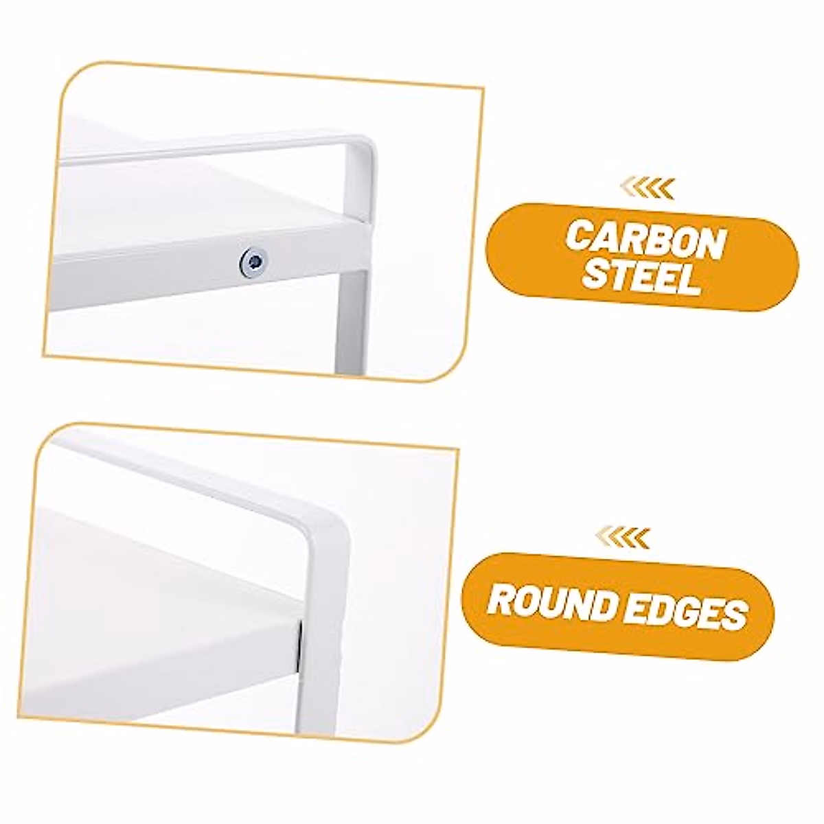 FONDOTIN Seasoning Rack Kitchen Supply Seasoning Shelf Countertop Rack Storage Shelf Multi-purpose Shelf Punch-free Rack Desktop Rack multipurpose white carbon steel cabinet shelf