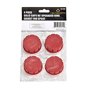 CM Concepts® Original U.S Fine/Coarse Gas Can Solid Caps for Storage/Transportation- Multiuse (4)