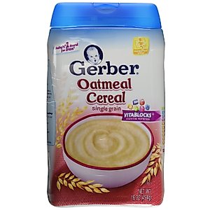 Gerber Baby Cereal, Oatmeal, 16 Ounce