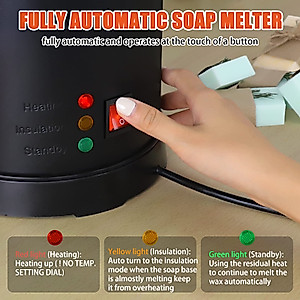 FAST MELT 3L Soap Base Melter - Soap Making Kit with Constant Temperature Control Melter, Quick Pour Spout, Ideal for Homemade Soap Business Fast Loading Easy Clean