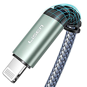 LISEN iPhone Charger Cable (10ft / 3m) USB A to Lightning Cable 10 Feet, Durable Nylon Braided Fast Charging Cord Compatible with iPhone 11/Pro/X/Xs Max/XR/8 Plus /7 Plus/6/ iPad