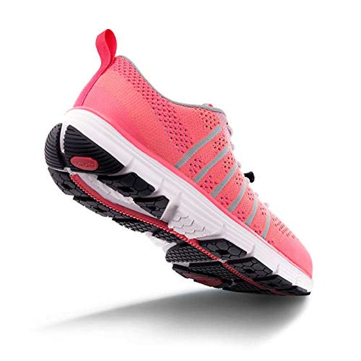 Apex Shoe's A7200W Breeze Athletic Knit Sneaker Running, Pink, 8.5 XX-Wide