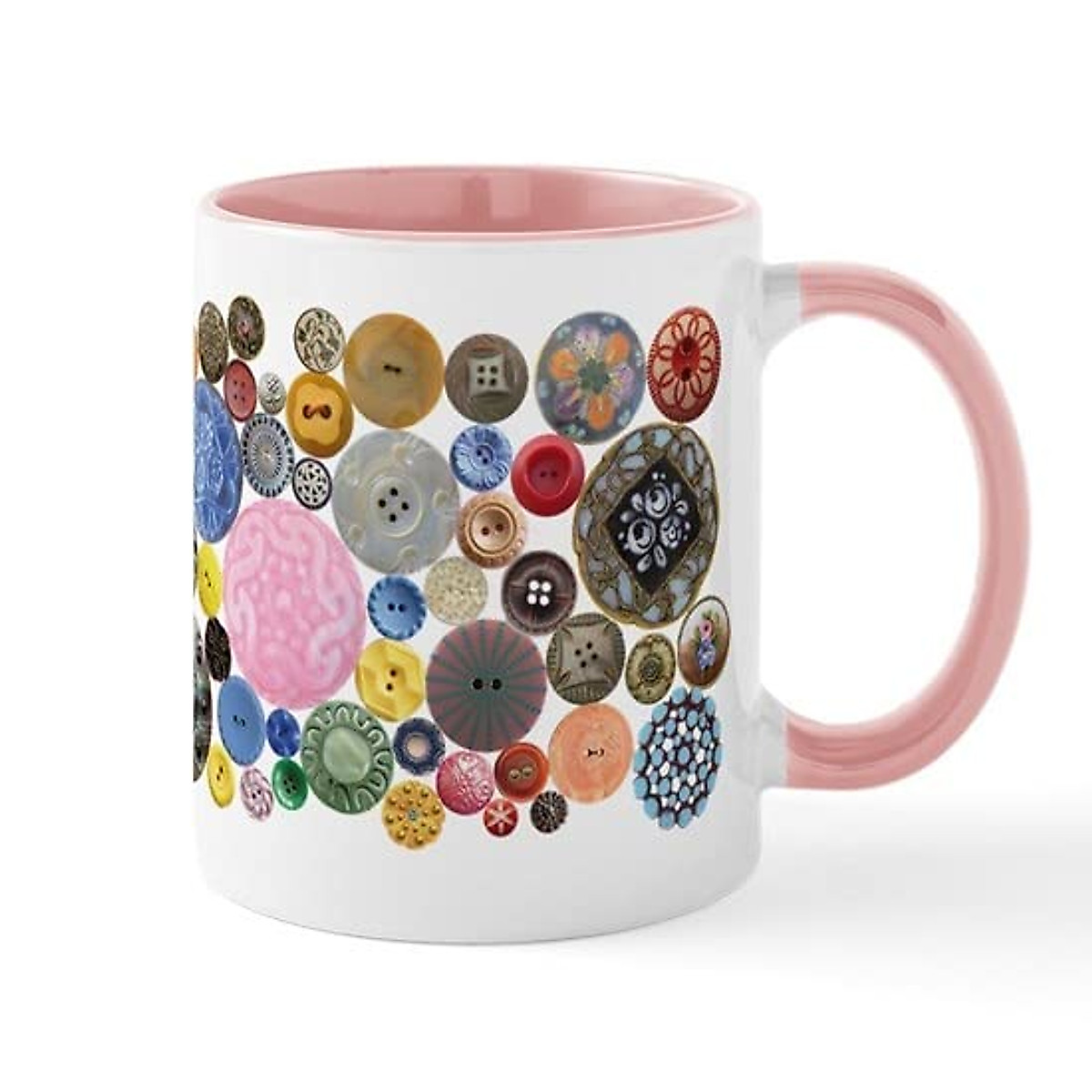 CafePress Button Mugs Mug Ceramic Coffee Mug, Tea Cup 11 oz