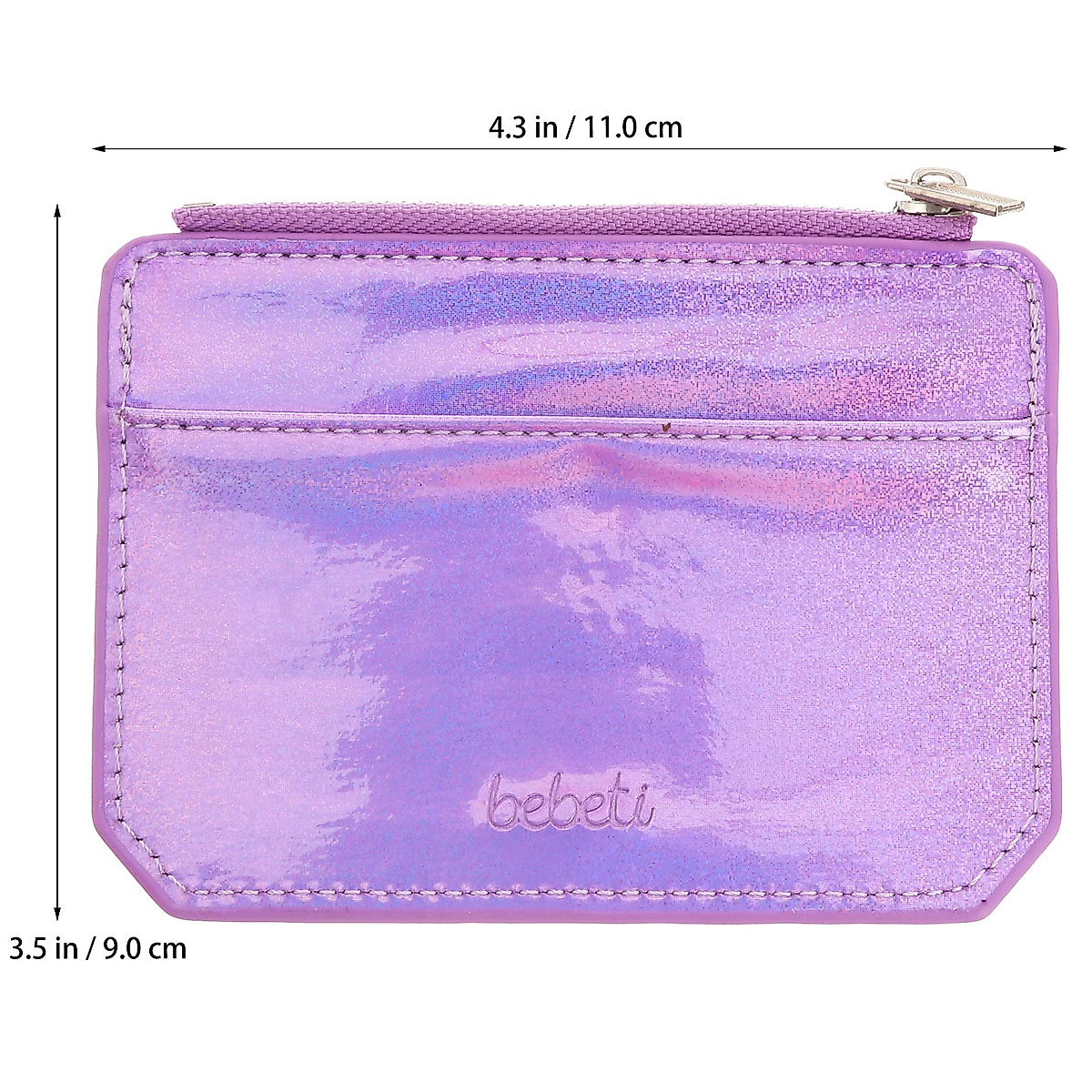 TENDYCOCO Money Clip with ID Window Hologram Card Holder Slim Coin Wallet for Women Girls