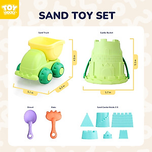 TOY Life Beach Toys for Toddler 1-3 Sand Toys for Kids Beach Toys for Kids Ages 4-8 Sandbox Toys Dump Truck Toy Beach Toys for Kids Ages 8-12 Sand Bucket and Shovel for Kids Sandbox Toys