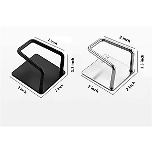 chenyesun Pot Lid Holder, 2 Pairs of Wall Mount Pot Lid Organizer,304 Stainless Steel Self Adhesive Cabinet Door Pot Lid Holder Rack for Kitchen Wall Mount,Freely Adjustable Length