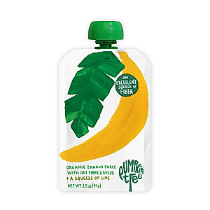 Pumpkin Tree Organics Fruit Snack Pouch, Banana + Fiber + a Squeeze of Lime, 3.5 oz. (Pack of 10)