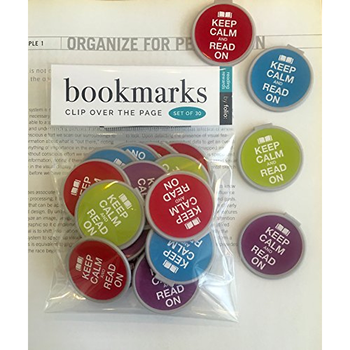 "Clip Over The Page" Bookmarks - Set of 30 - Whimsical Bookish Quotes Bulk Bookmarks for Kids Girls Boys Teens. Perfect for Gifts - Student Incentives – Birthday Party Favors – Reading Incentives
