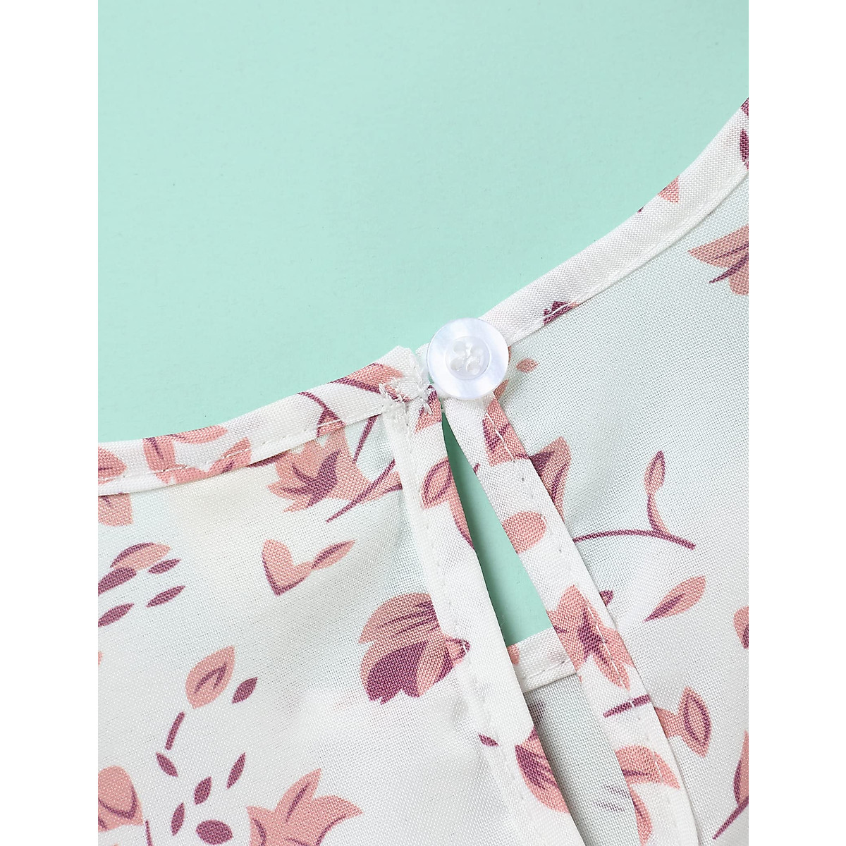 oklady Toddler Girl Clothes Ruffle Floral Embroidery Shirt and Shorts Set (Pink-A, 3-4 T)