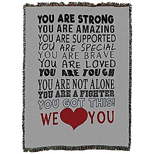 Pure Country Weavers You are Strong You Got This Blanket - Gift Tapestry Throw Woven from Cotton - Made in The USA (72x54)