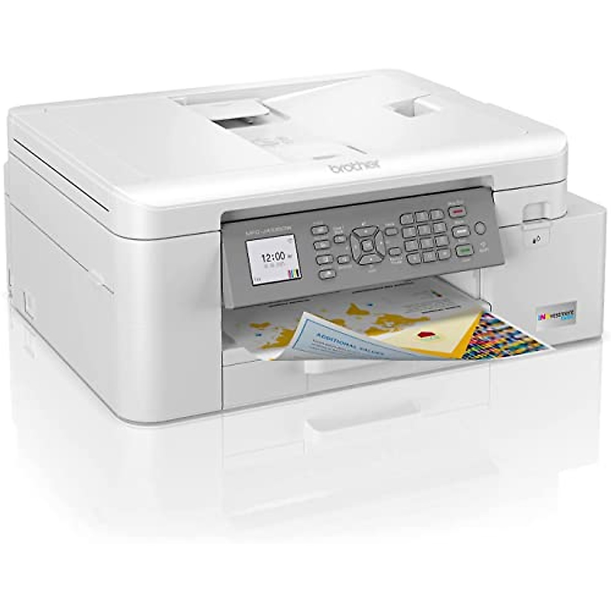 Brother INKvestment Tank MFC-J4335DW Wireless Color All-in-One Inkjet Printer - Print Copy Scan Fax - 20 ppm, 4800 x 1200 dpi, 8.5" x 11", Auto Duplex Printing, 20-Sheet ADF, Wulic Printer Cable