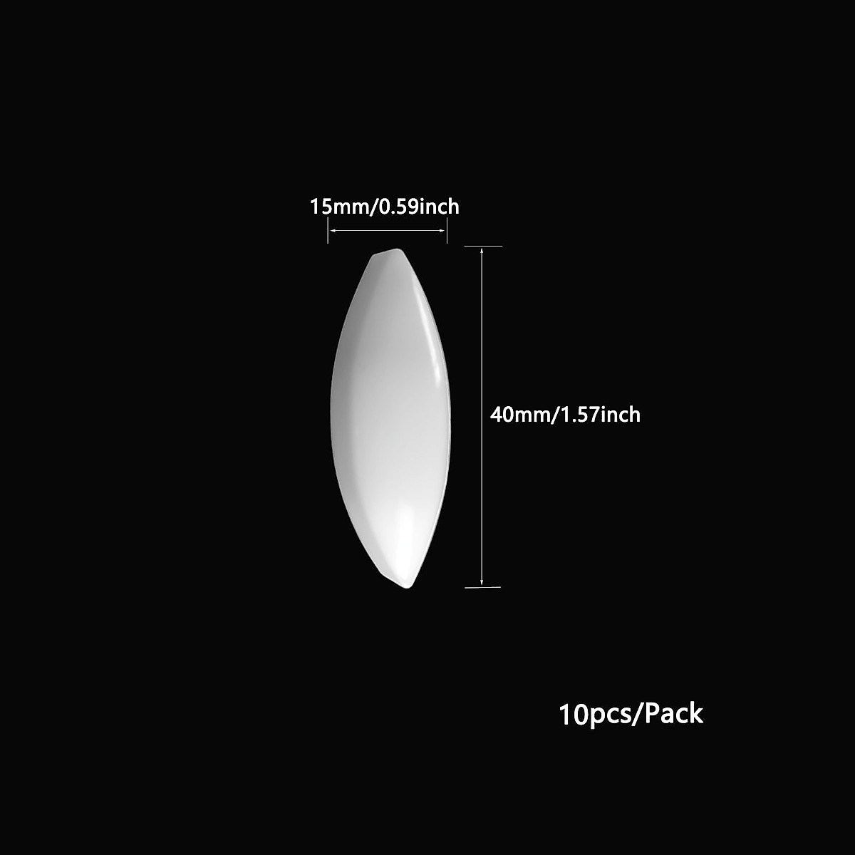 LABLPSAI 10Pcs PTFE Magnetic Stirrer Mixer Stir Bar, Stir Rod Magnetic Laboratory Bar 40mm/1.57 inch