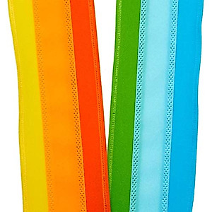 2 1/2" X 10 Yards Tri-Striped Velvet Wired Ribbon - Orange - Roll 1