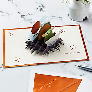 Hallmark Star Wars Pop Up Birthday or Congratulations Card (Baby Yoda) May the 4th, Signature Paper Wonder 3D Card