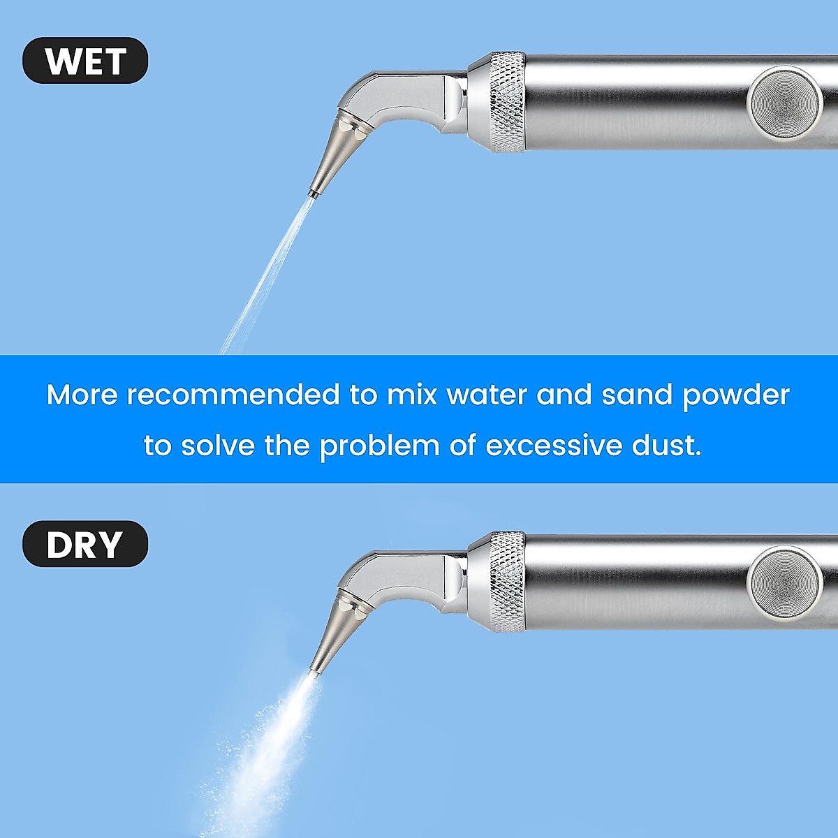 Dental Sandblaster Sandblasting Aluminum Oxide Kit, Wet And Dry Dual Use Micro Sand Blaster Equipment, Cleaning And Roughening Teeth