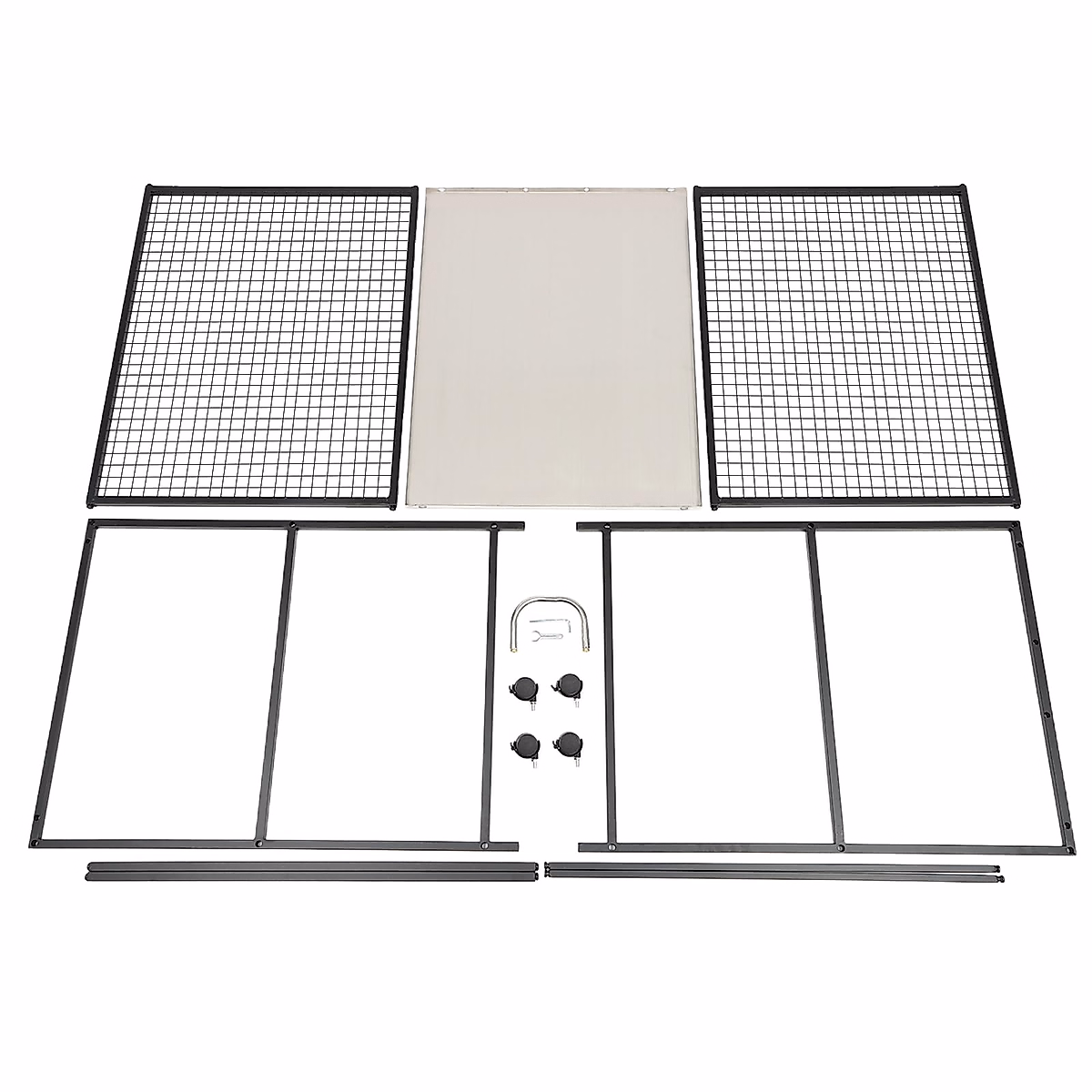 Ghankopd Outdoor Grill Cart Double-Shelf Movable Cooking Table,Outdoor Dining Cart with Storage and Spice Rack for Kitchen or Backyard Patio Indoor（33.46" L×19.49" W） (Style-B)