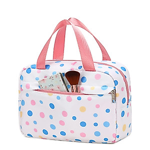 Makeup Bag for Girls Women Cute Travel Cosmetic Tote Bag Large Make Up Organizer Toiletry Bags Waterproof Zipper Pouch Purse