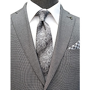 ZENXUS Extra Long Ties for Big and Tall Men, 63 inch XL Long Neckties, Blue, Grey, Purple, 4-Pack