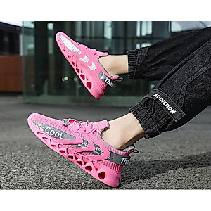 VAXAV Women's Men's Lightweight Blade Mesh Sneakers Tennis Road Running Gym Walking Shoes Size 11.5/10 Pink