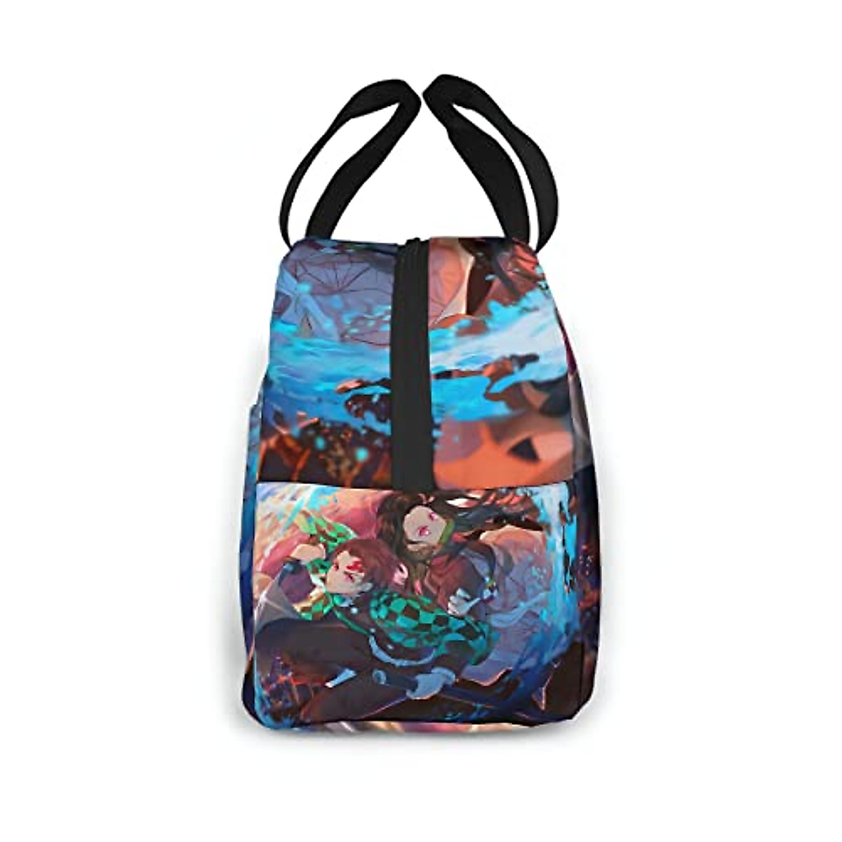 LWLESDC Reusable Lunch Bag For Girls Boys, Anime Insulated Lunch Box Thermal Portable Lunch Bag Cooler Tote Bag With Pocket