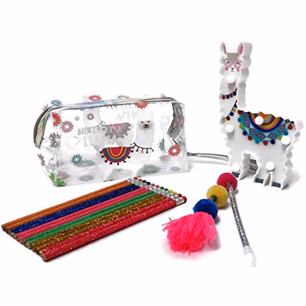 Llama Light Pencil Case Pen Pencils Gift Set
