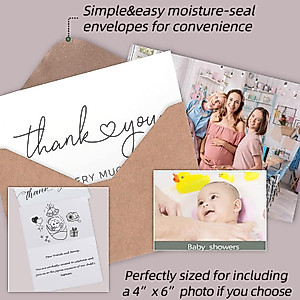 Thank You Cards with Envelopes, 20 Pack bulk White Thank You Cards 4 x 6 Inch, Thank You Notes for Wedding,Bridal Shower, Business, Baby Shower, Small Business, Graduation Opening Ceremony New Year