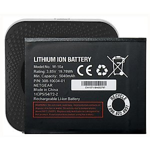 Replacement Battery W-10A W-10 for Netgear Nighthawk M1 MR1100 Mobile Router Modem Hotspot Battery W10A W10 Battery 5040mAh