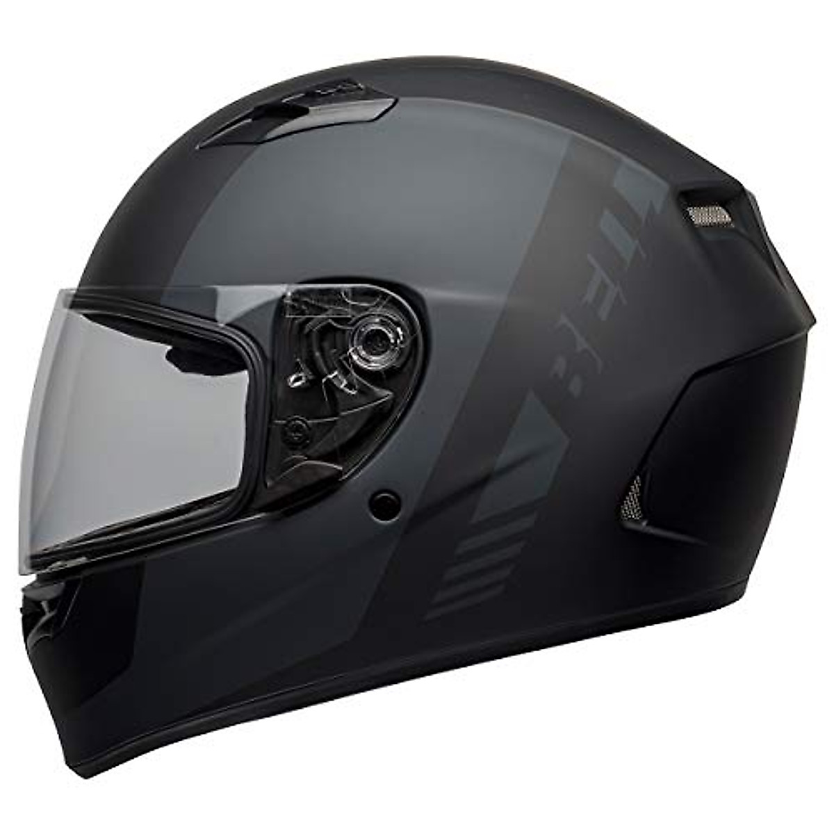 BELL Qualifier Full-Face Motorcycle Helmet (Turnpike Matte Black/Gray - Medium)