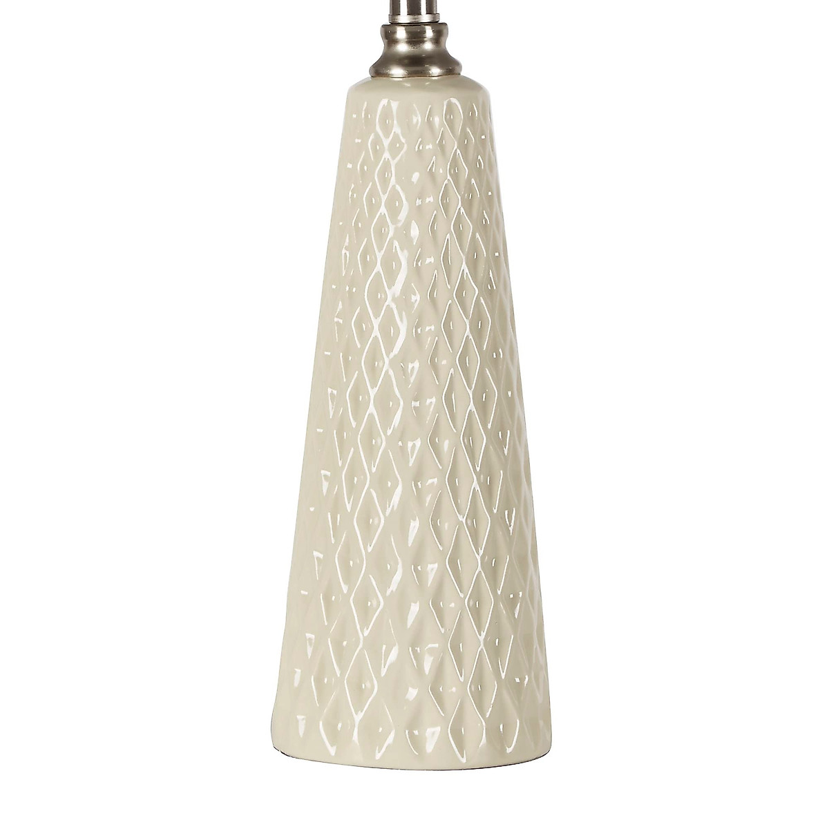 Decor Therapy MP1631 Jameson Textured Ceramic Table Lamps, Set of 2, 13x13x26.5, Ivory, 2 Count