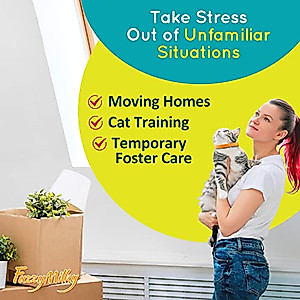 Fuzzymilky Cat Calming Collars - 4 Packs Cat Collar Infused with Synthetic Pheromones (Orange) - Cat Pheromone Diffuser Necklace for Anxiety Relief, Keeping Kitty Quiet